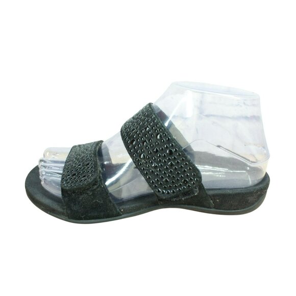 Vionic | Shoes | Vionic Samoa Black Suede Slip On Adjustable Hook Loop ...